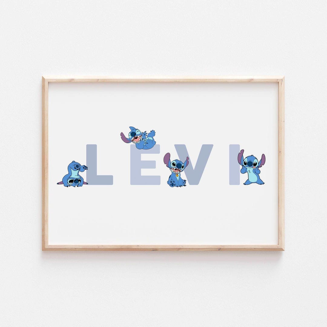 Personalised Lilo and Stitch Name Print, Lilo Nursery Decor, Lilo and ...