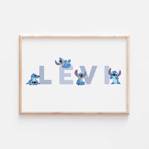 Personalised Lilo and Stitch Name Print, Lilo Nursery Decor, Lilo and ...