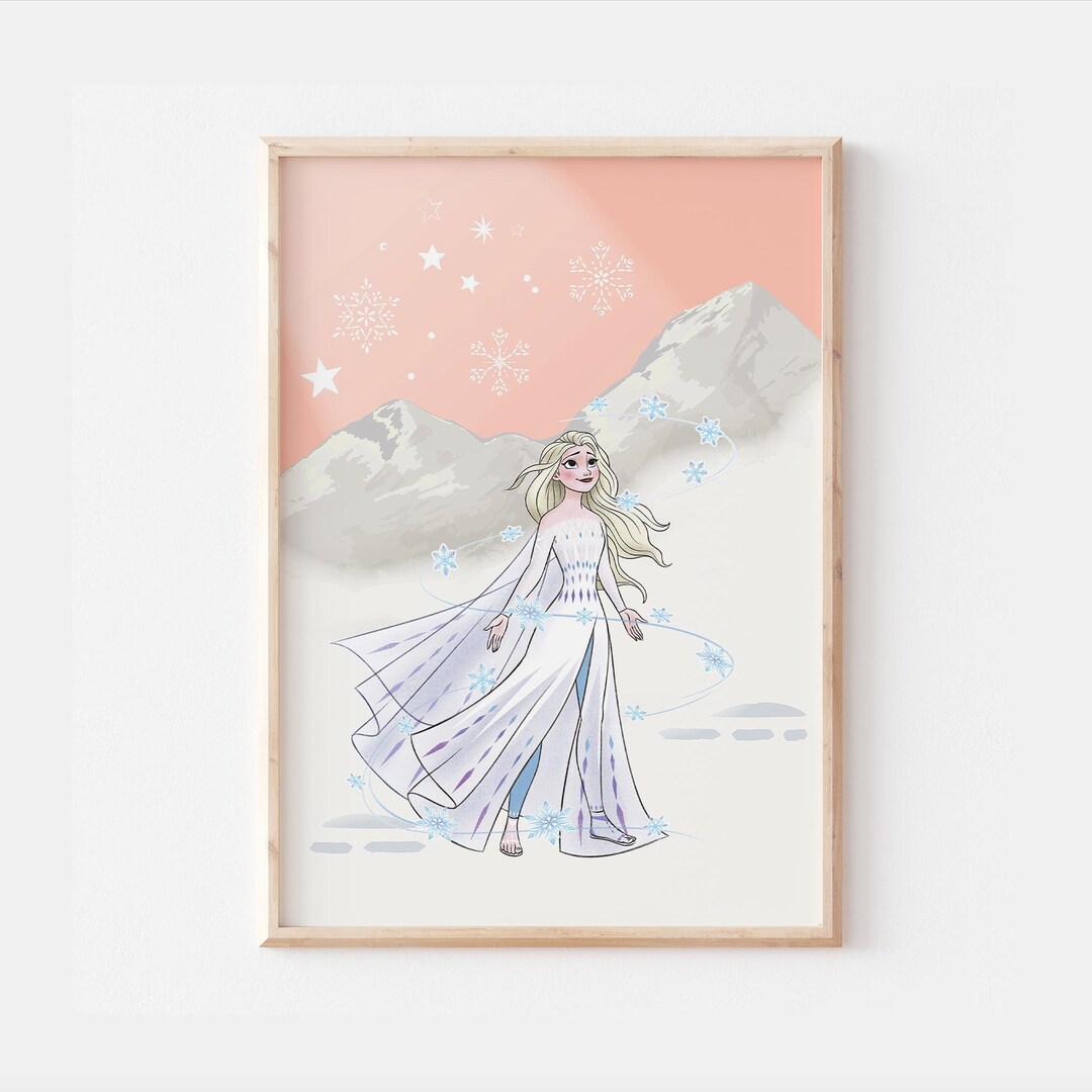 Frozen Print, Elsa Bedroom Decor, Frozen Disney Nursery Wall Print ...