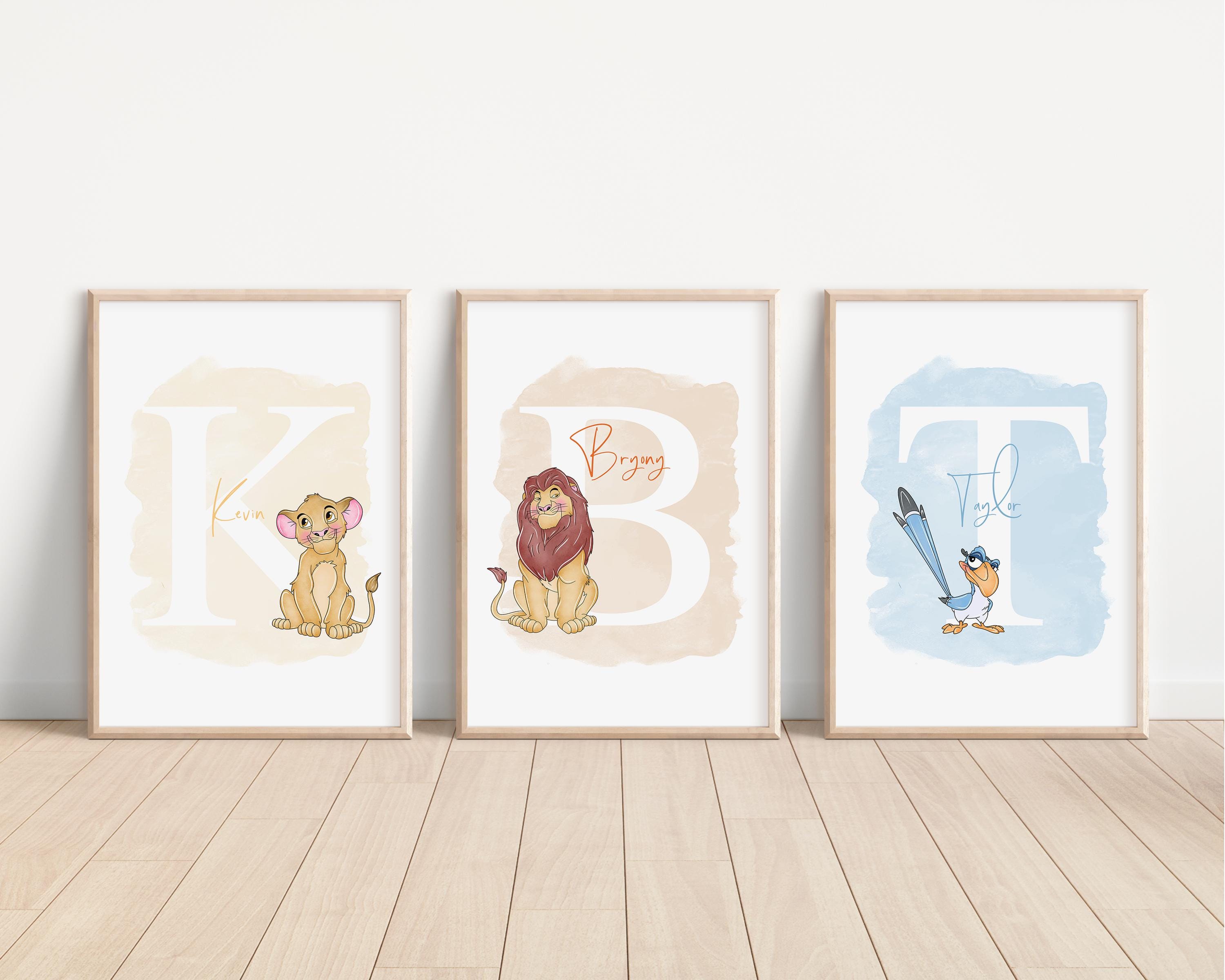 Personalised the Lion King Letter Prints, Disney Zazu Bedroom Decor ...
