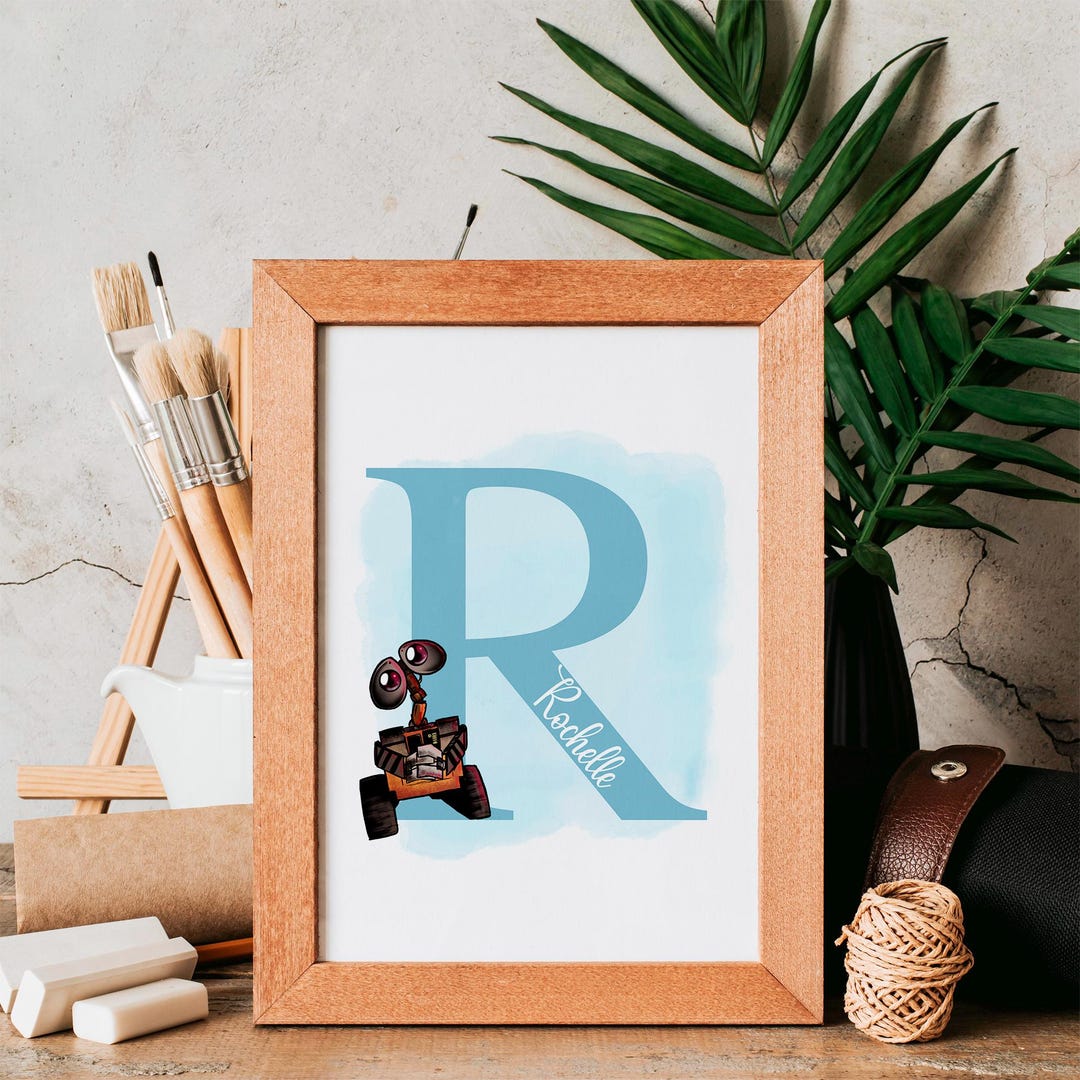 Personalised Wall-e Letter Name Print, Disney Pixar Bedroom Decor, Wall ...