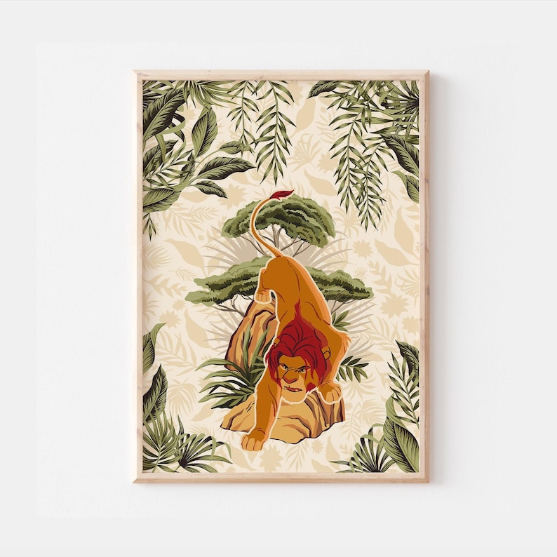 The Lion King Prints, Disney Bedroom Decor, Lion King Nursery Wall Art ...