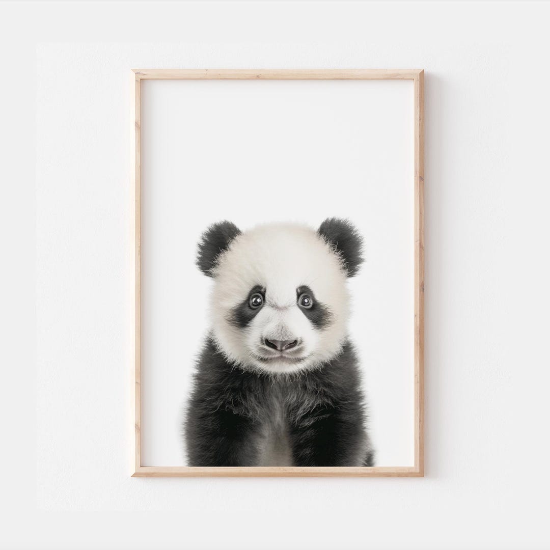 Baby Panda Print, Jungle Bedroom Decor, Baby Panda Nursery Decor Wall ...