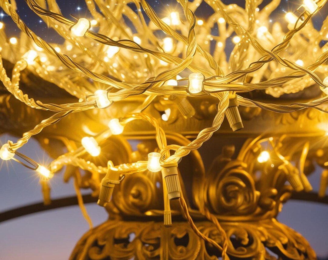 Fairy Lights Festival Decor Led Lights Yard Decor Warm Lights Curtain ...