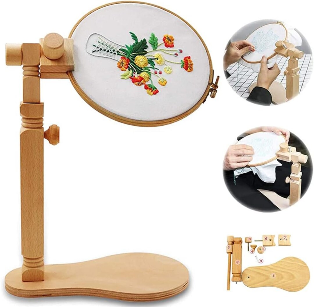 Gg Cross Stitch Stand, Embroidery Stand for Table, Embroidery Hoop ...