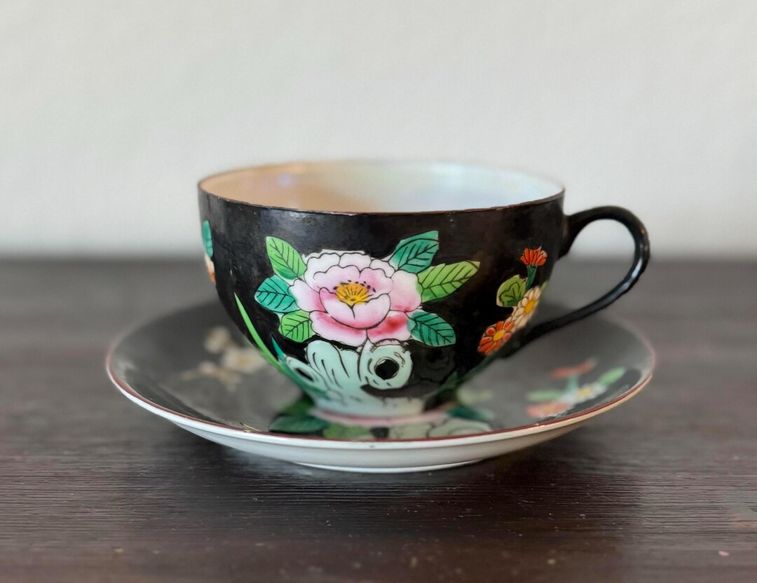 Antique Japanese Tea Cup Vintage Asian Tea Cup Hand Painted Japanese ...