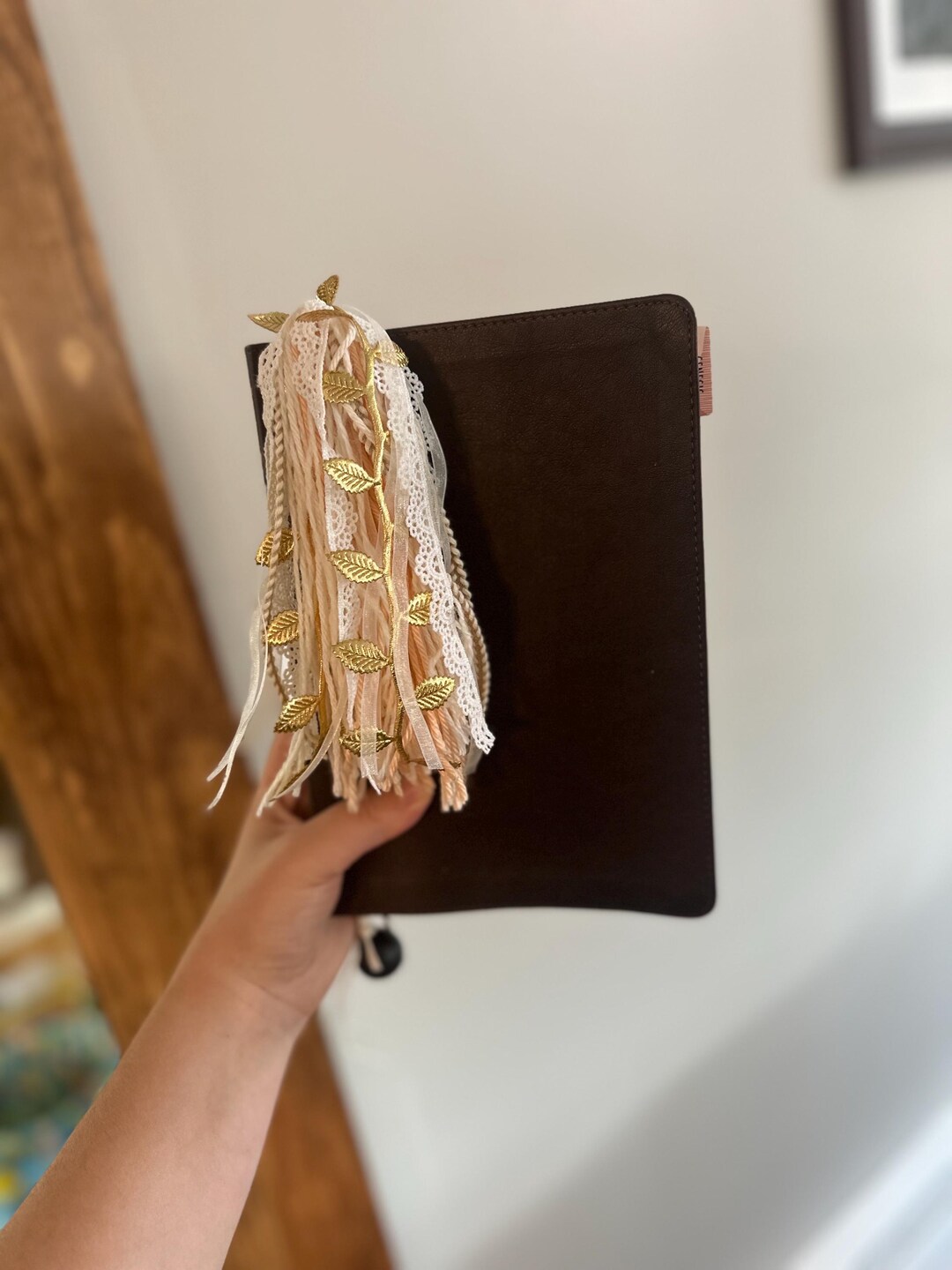 Handmade Bible Tassel Bookmark | Boho Bible Accessory With Gold Leaves ...