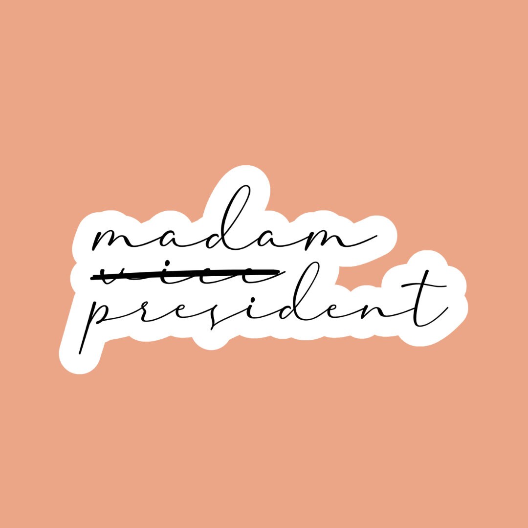 Madam Vice President Vinyl Sticker, Stickers, Water Bottle Laptop or ...