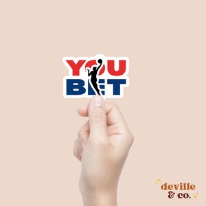 You Bet Sticker, Water Proof Sticker, Women in Sports, Laptop Vinyl ...