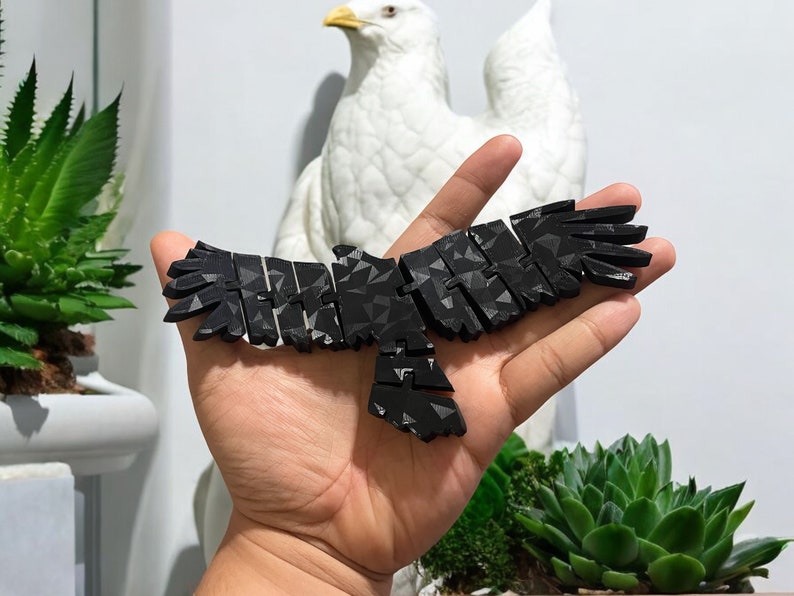 Flexible Eagle Fidget Toy - Articulated 3D Printed Eagle Stress ...