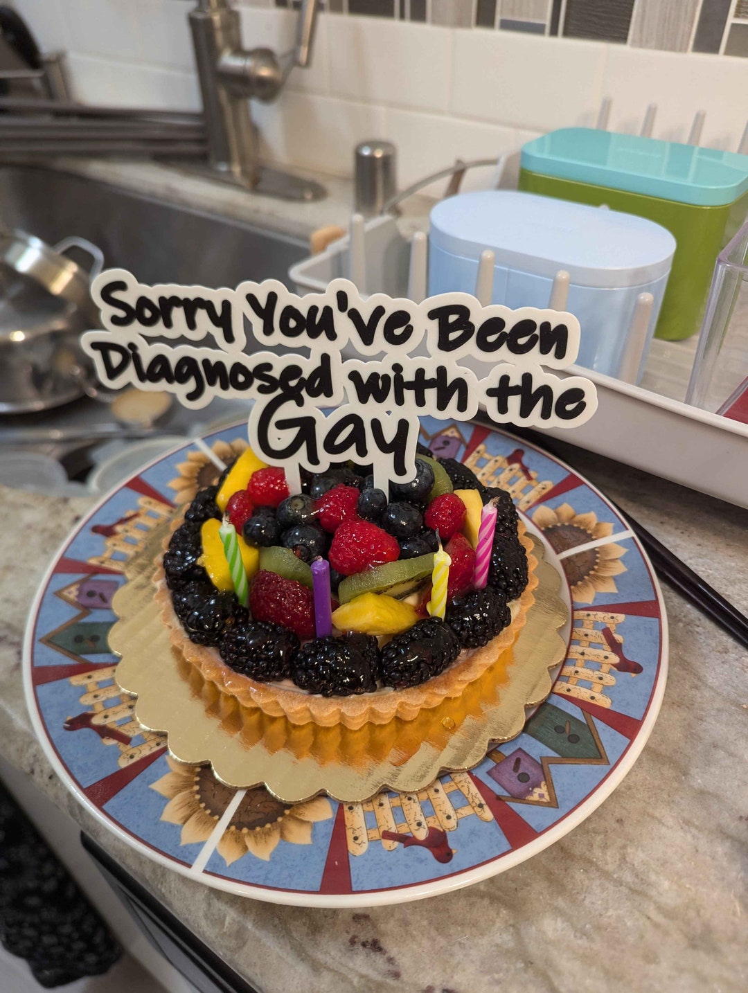 Customizable Message Cake Toppers - Gag Gifts, Silly Messages for Any ...