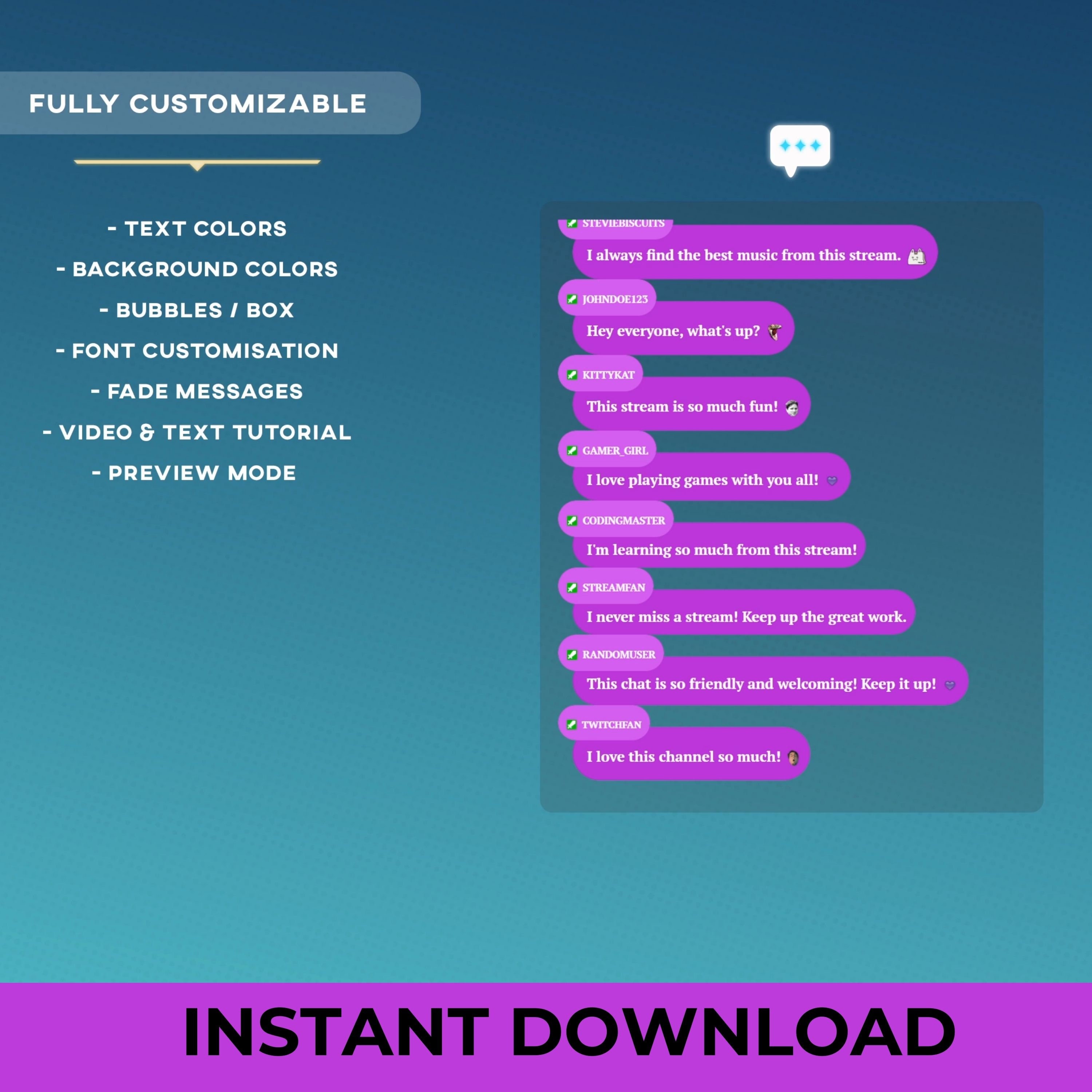 Chat Widget Twitch, Chat Widget, Twitch Chat Widget, Chatbox, Twitch ...