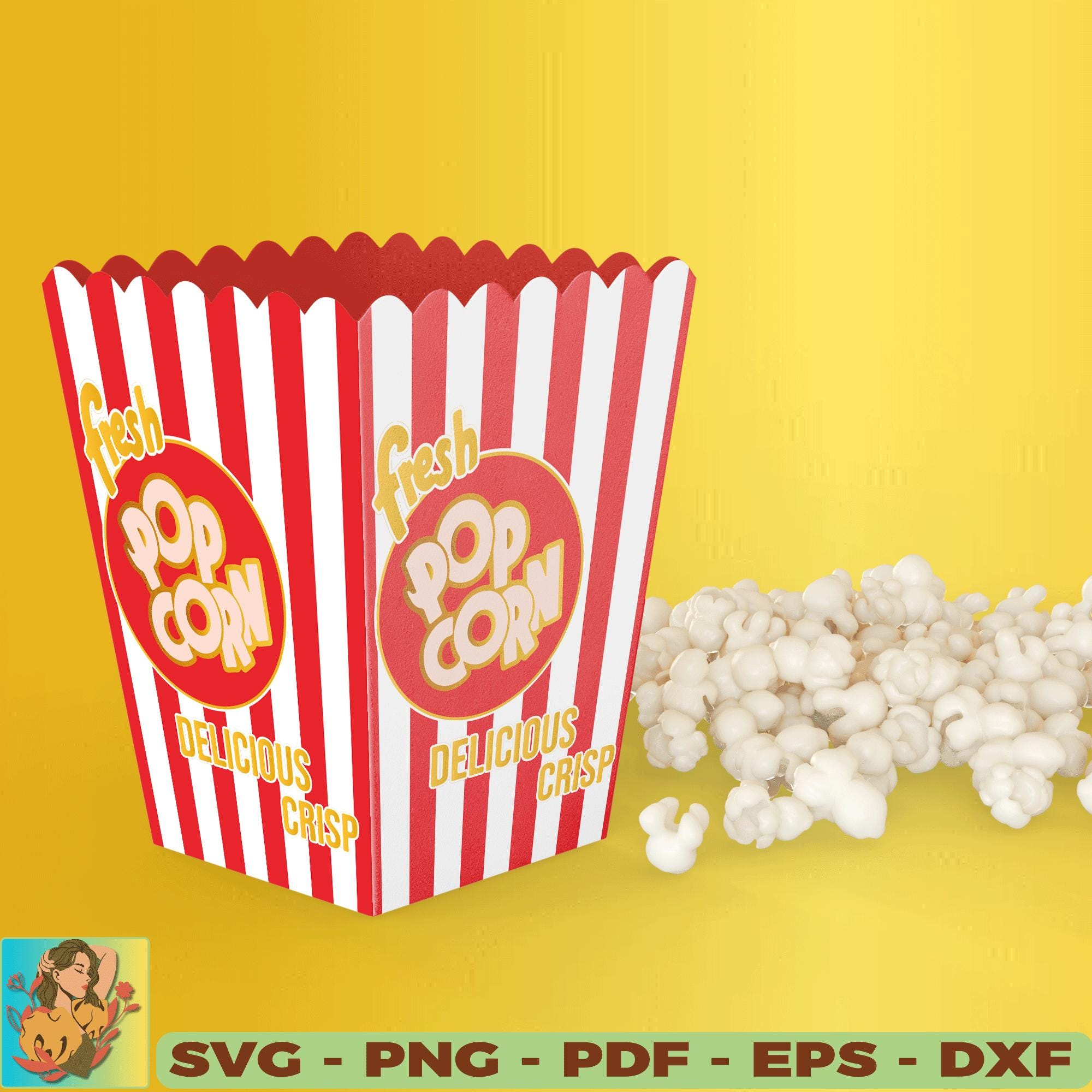 Fresh Popcorn Svg Png, Popcorn Svg, Popcorn Box Svg Png, Snack Box Svg ...