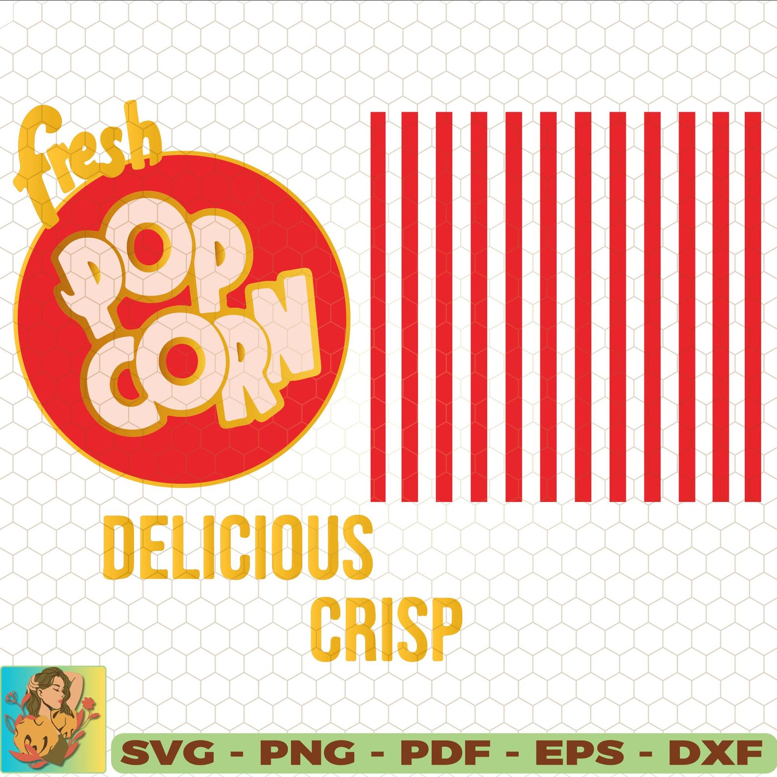 Fresh Popcorn Svg Png, Popcorn Svg, Popcorn Box Svg Png, Snack Box Svg ...