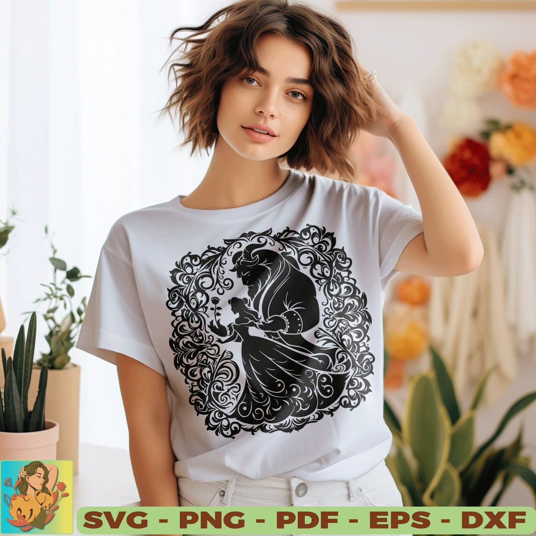 Enchanted Rose Svg, Beauty and the Beast Svg, Belle Svg, Beauty Gifts ...