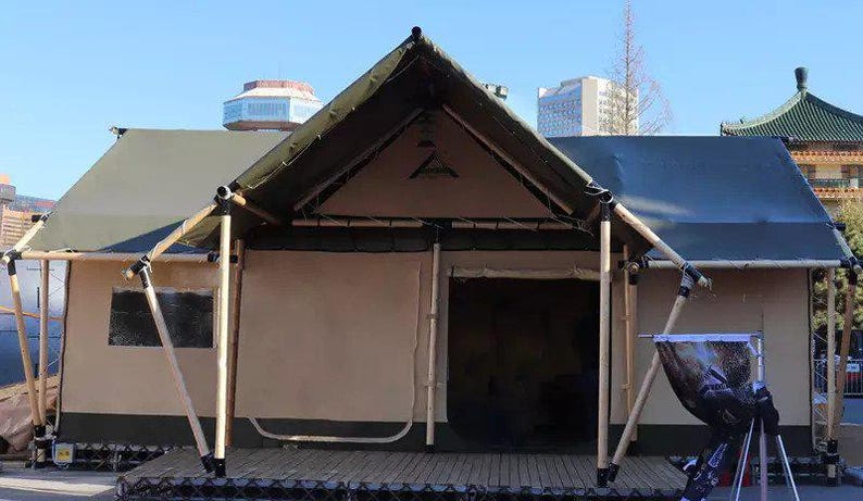 T Design Safari Canvas Tent Glamping Vacation Yurt - Etsy