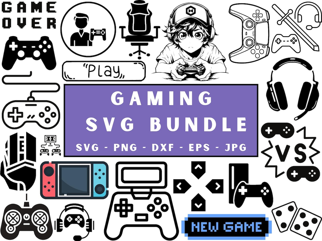 Gaming SVG Bundle,gamer Svg Bundle,video Games Svg,gamer Cut File ...