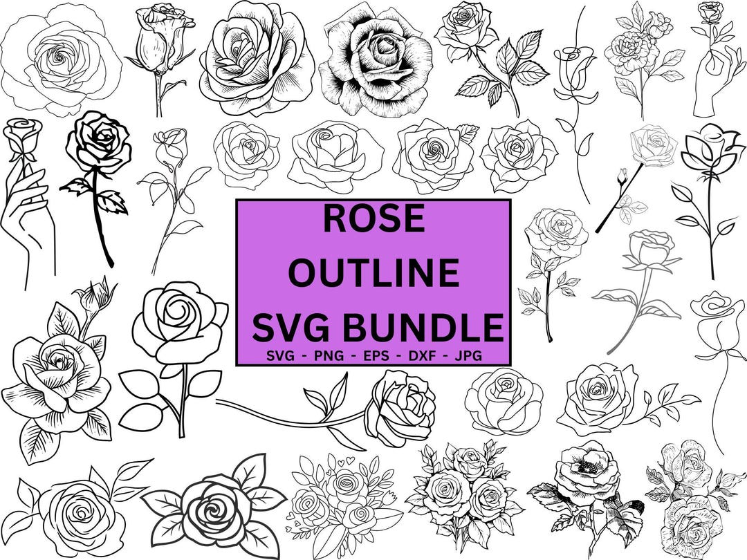 Roses SVG,ROSES Svg Bundle,svg Cut Files,rose Svg Cut Files for Cricut ...