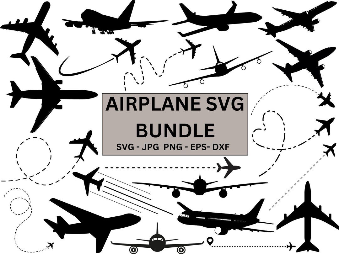 Airplane Svg, AIRPLANE Svg Cut Files for Cricut,airplane Bundle SVG PNG ...