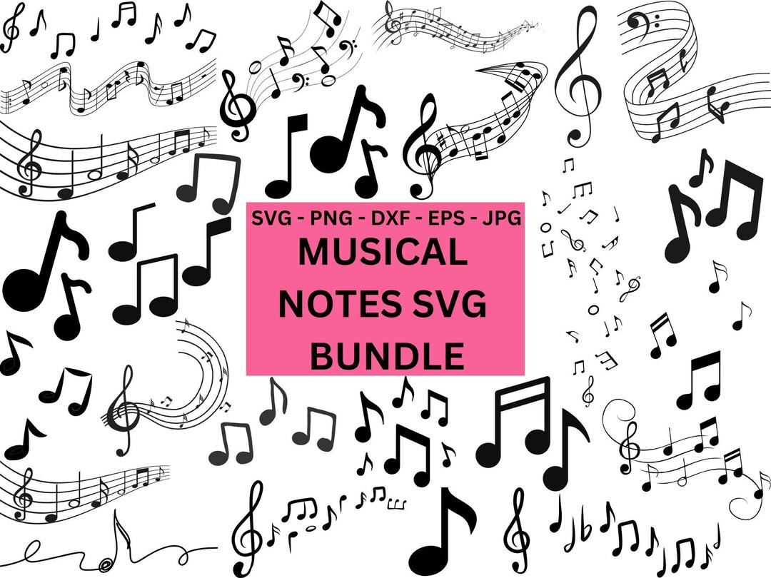 Musical Notes Svg,guitar Note Svg, Musical Notes Clipart,musical Notes ...