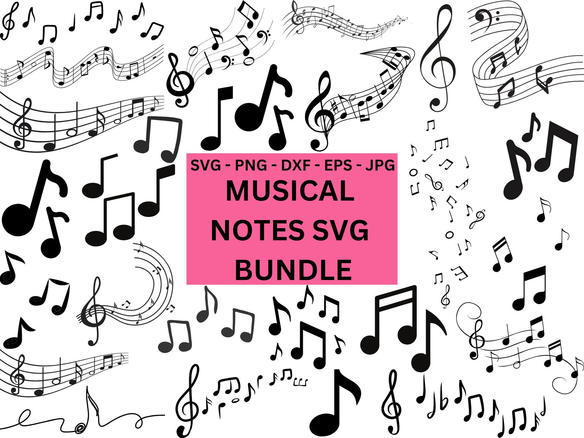 Musical Notes Svg,guitar Note Svg, Musical Notes Clipart,musical Notes ...