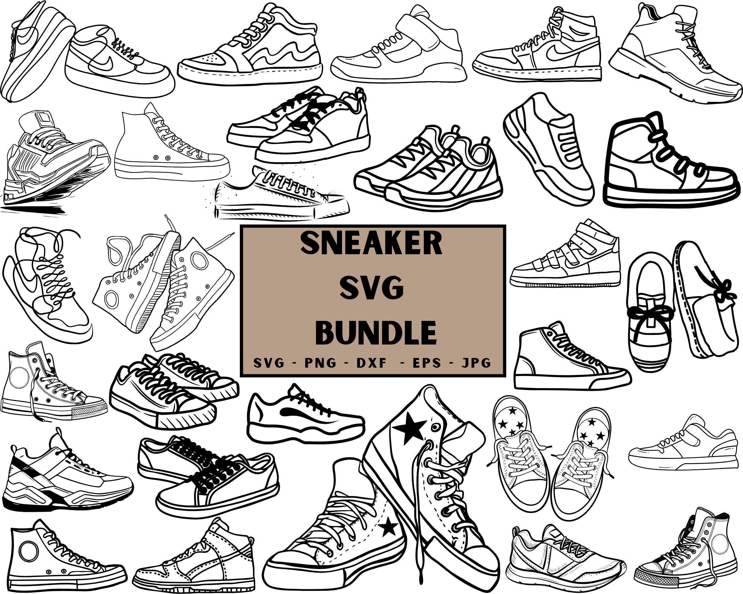 Sneaker Svg Bundle,sneakers PNG Sublimation Design, Basketball Shoes ...