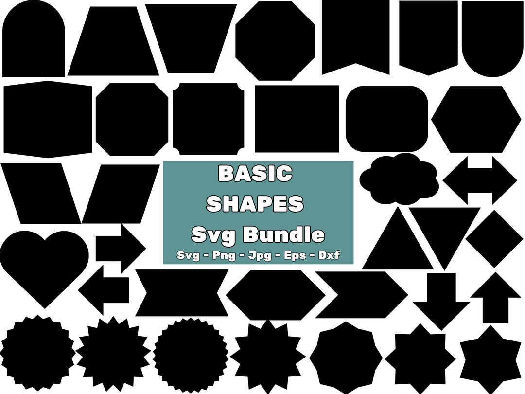 Basic Shape Svg,basic Shape Clipart,banner Svg,shape PNG Bundle,tag Svg,name Tags Svg,basic ...