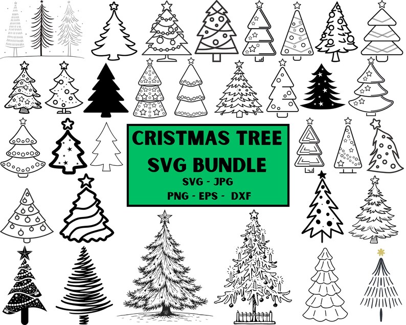 Christmas Tree Svg,pine Tree Svg,christmas Tree Clipart,christmas Svg ...