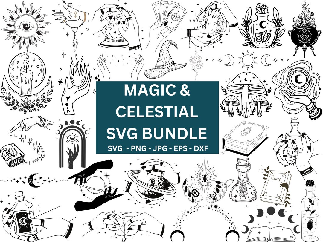Mystical Svg Bundle,mystic Moon Svg,witchy Svg,mystic Moon Svg,magic ...