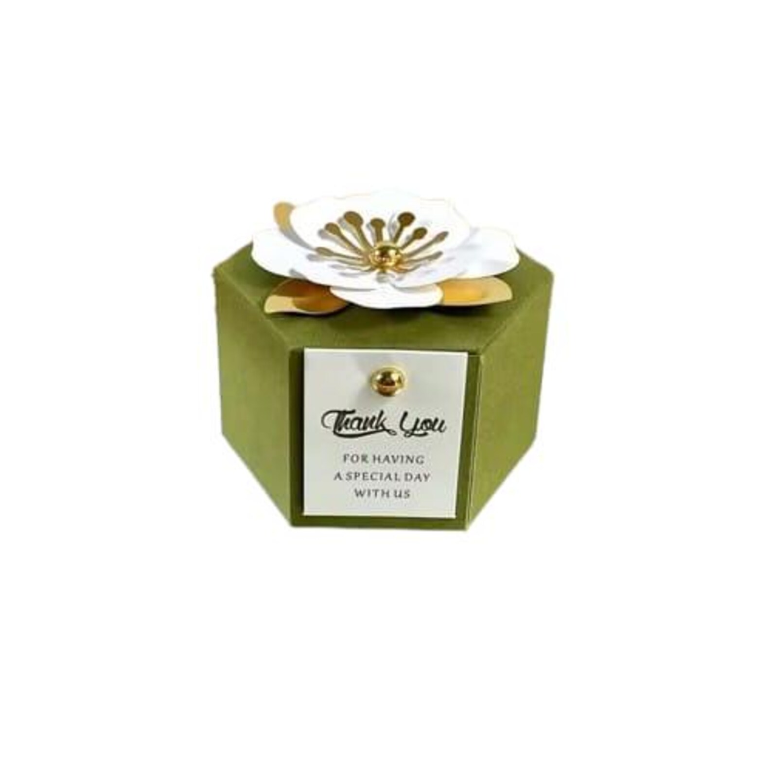 US Stock | Elegant and Colorful Hexagon Party Favor Box With Flower ...
