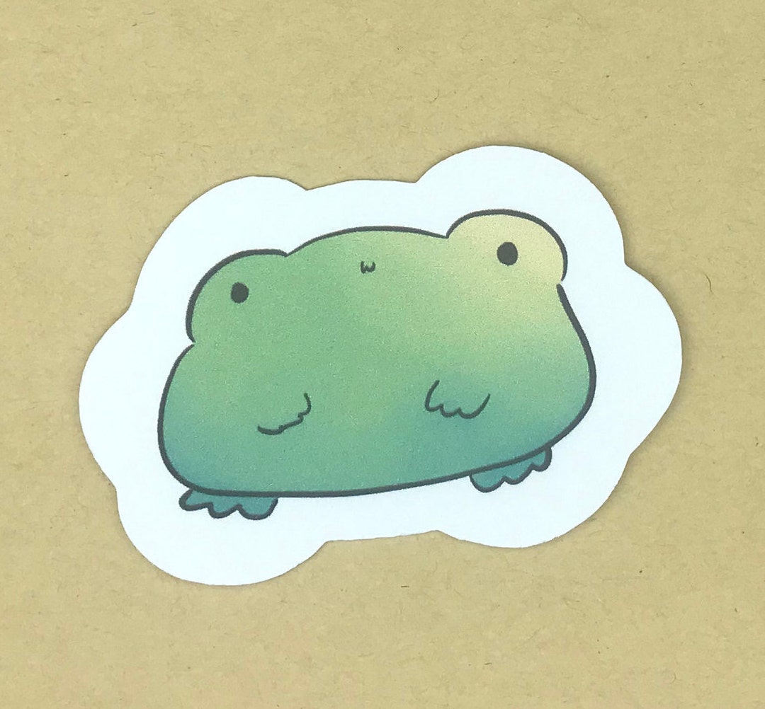 Cute Green Frog Sticker, Frog, Paper Sticker, Scrapbooking, Journaling ...