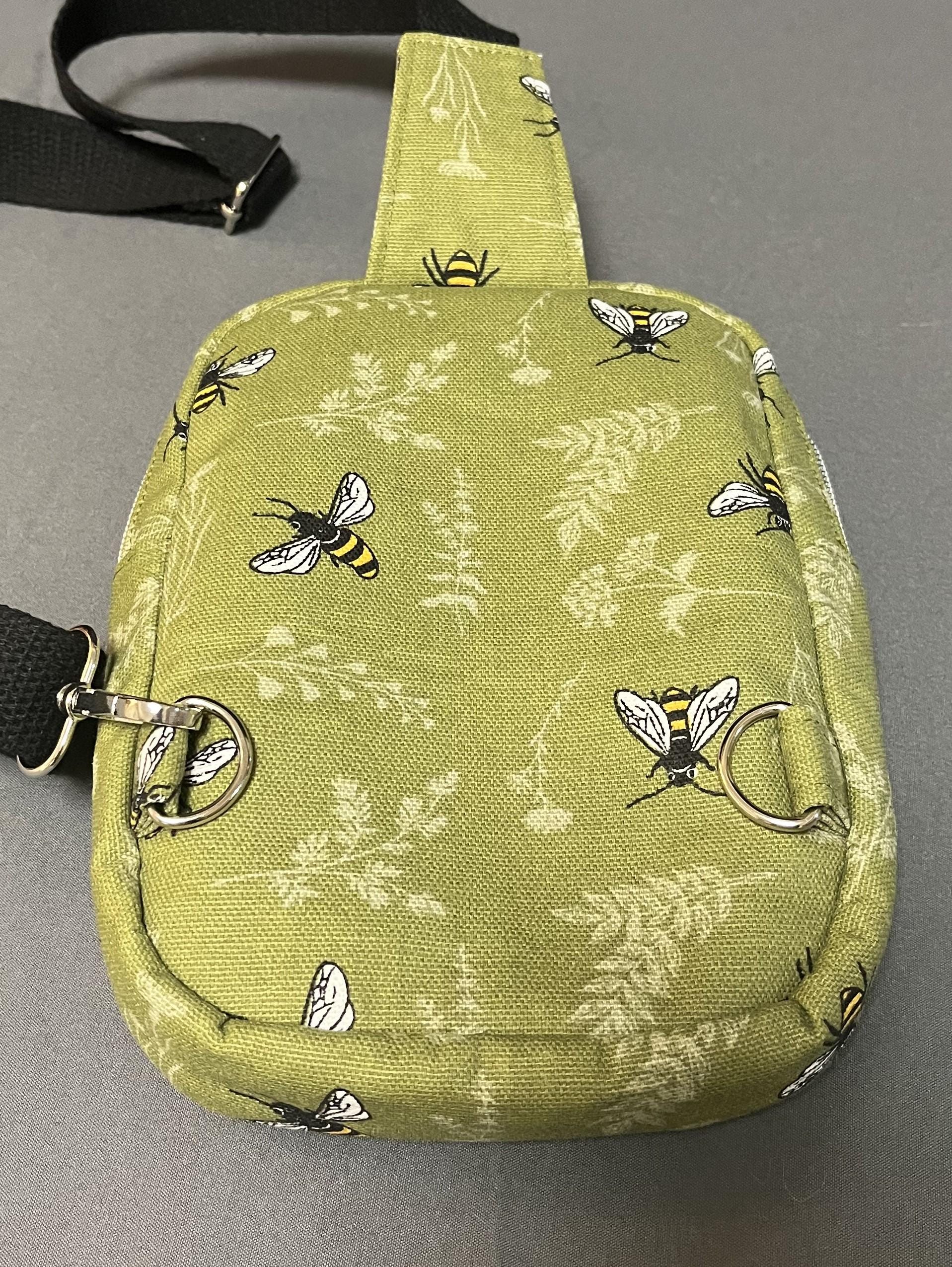 Handmade Canvas Bumble Bee Mini Crossbody/sling Bag - Etsy