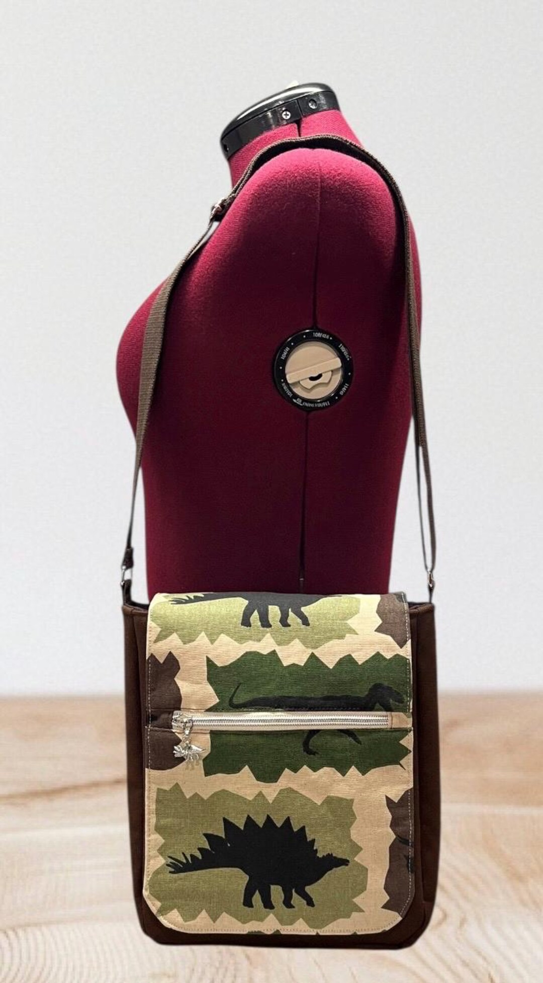 Handmade Dinosaur Canvas Small Messenger Bag - Etsy