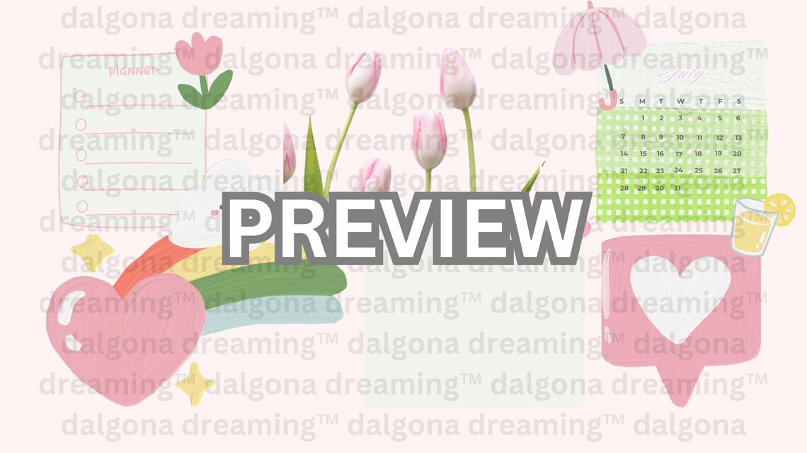 July Pastel Desktop Wallpaper - Etsy