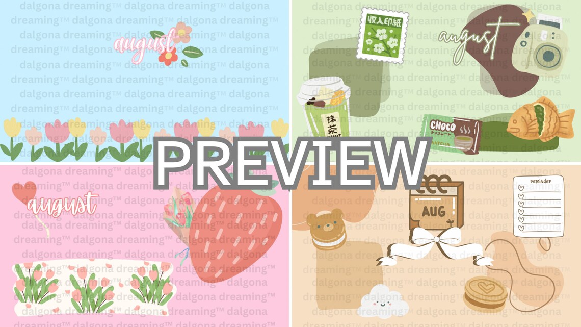 August Desktop Wallpapers Bundle - Etsy