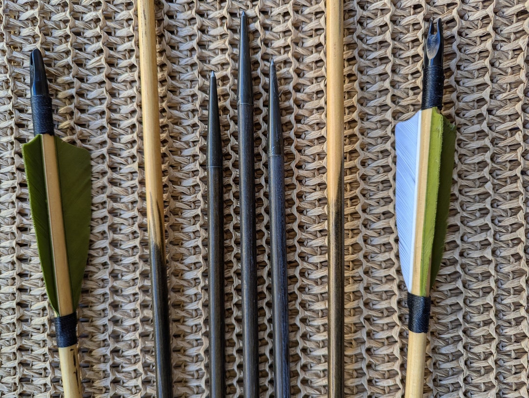ABA Traditional Wood Arrows x6 for Archery & Asiatic Bows - Etsy