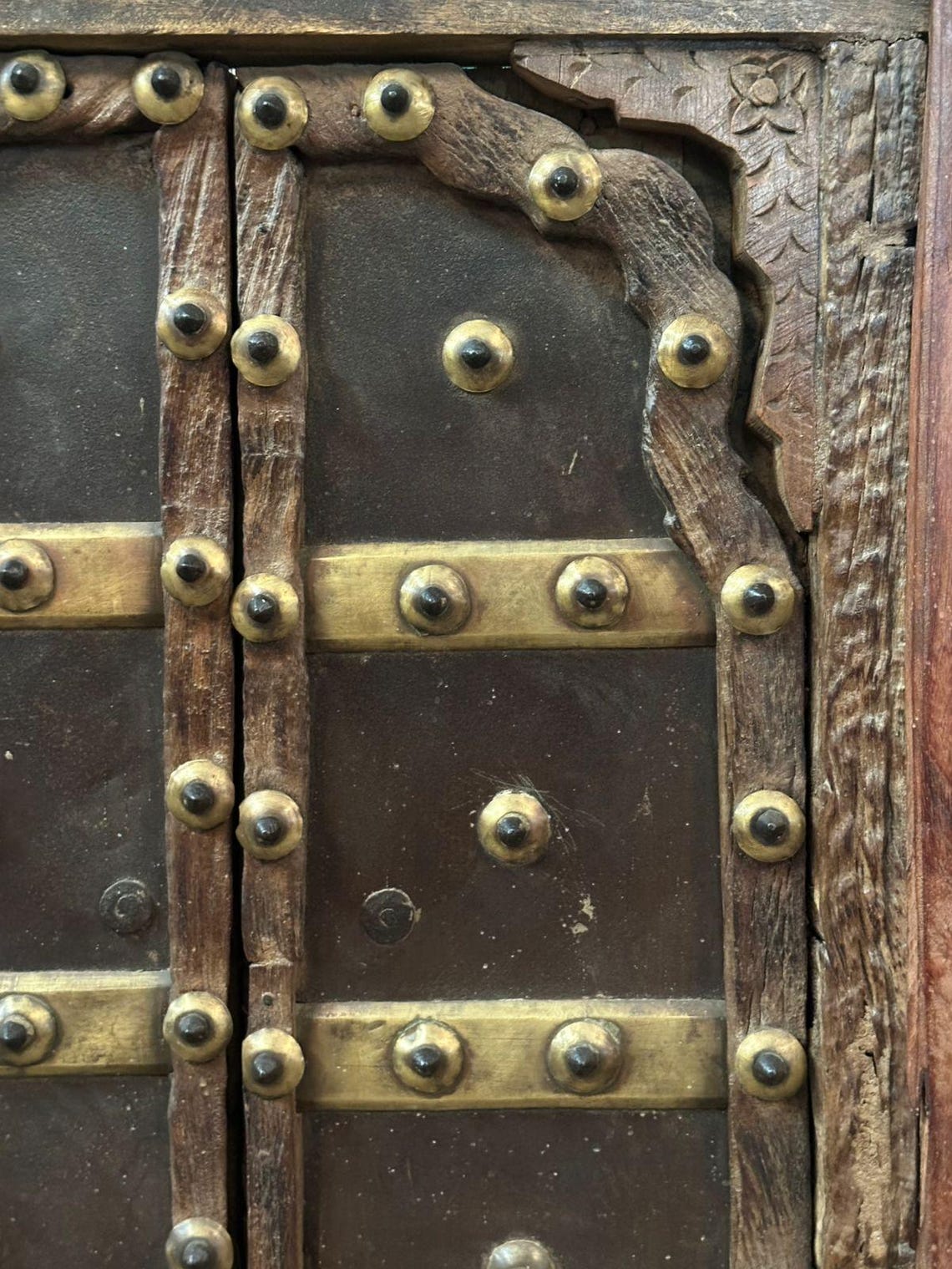 Antique Hand-carved Teak Window Frame, Rustic Indian Wall Art (18x28 ...