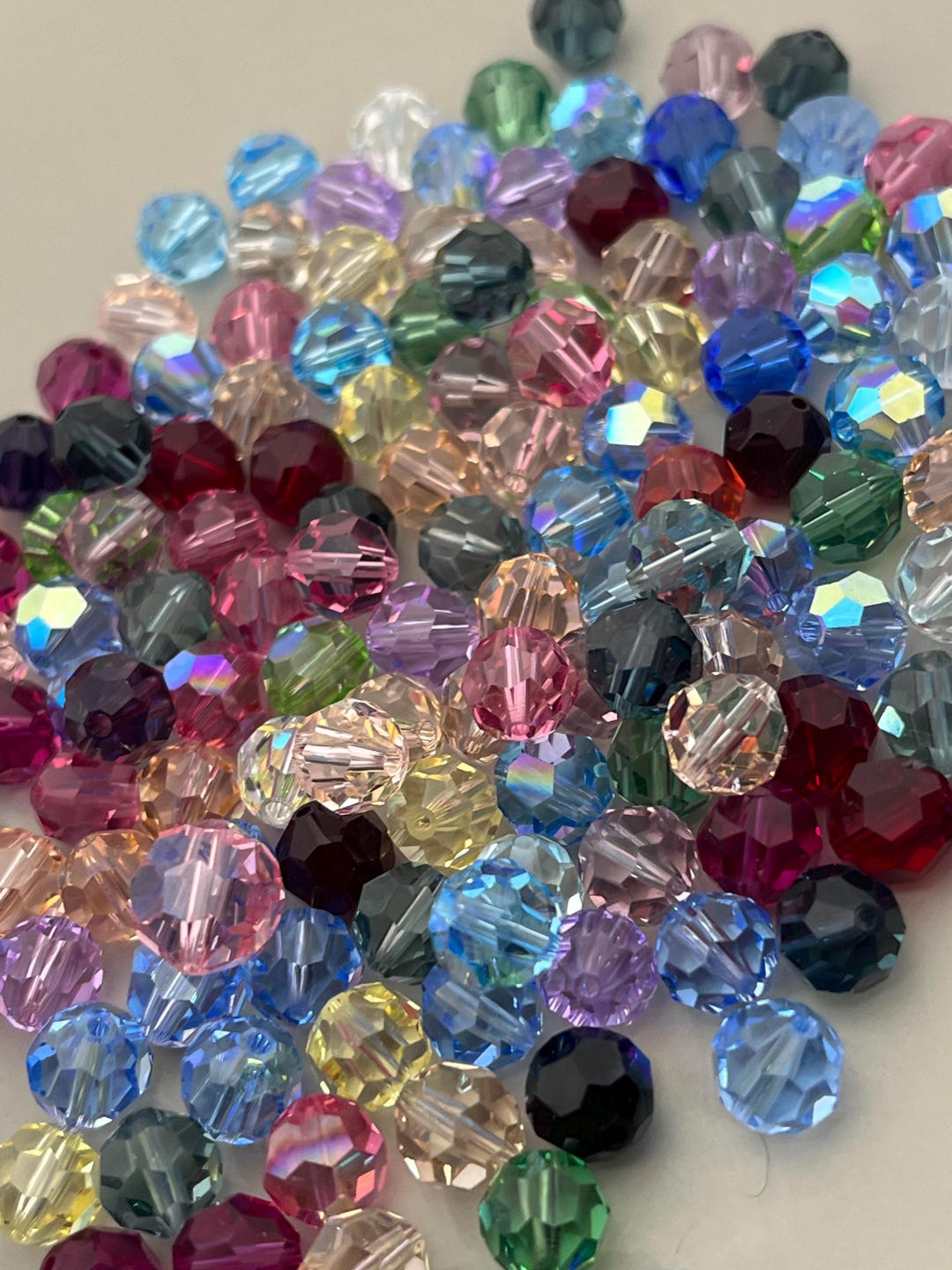 20-6mm Swarovski Rounds 5000 Peridot Sapphire Siam Aqua Olivine Topaz ...