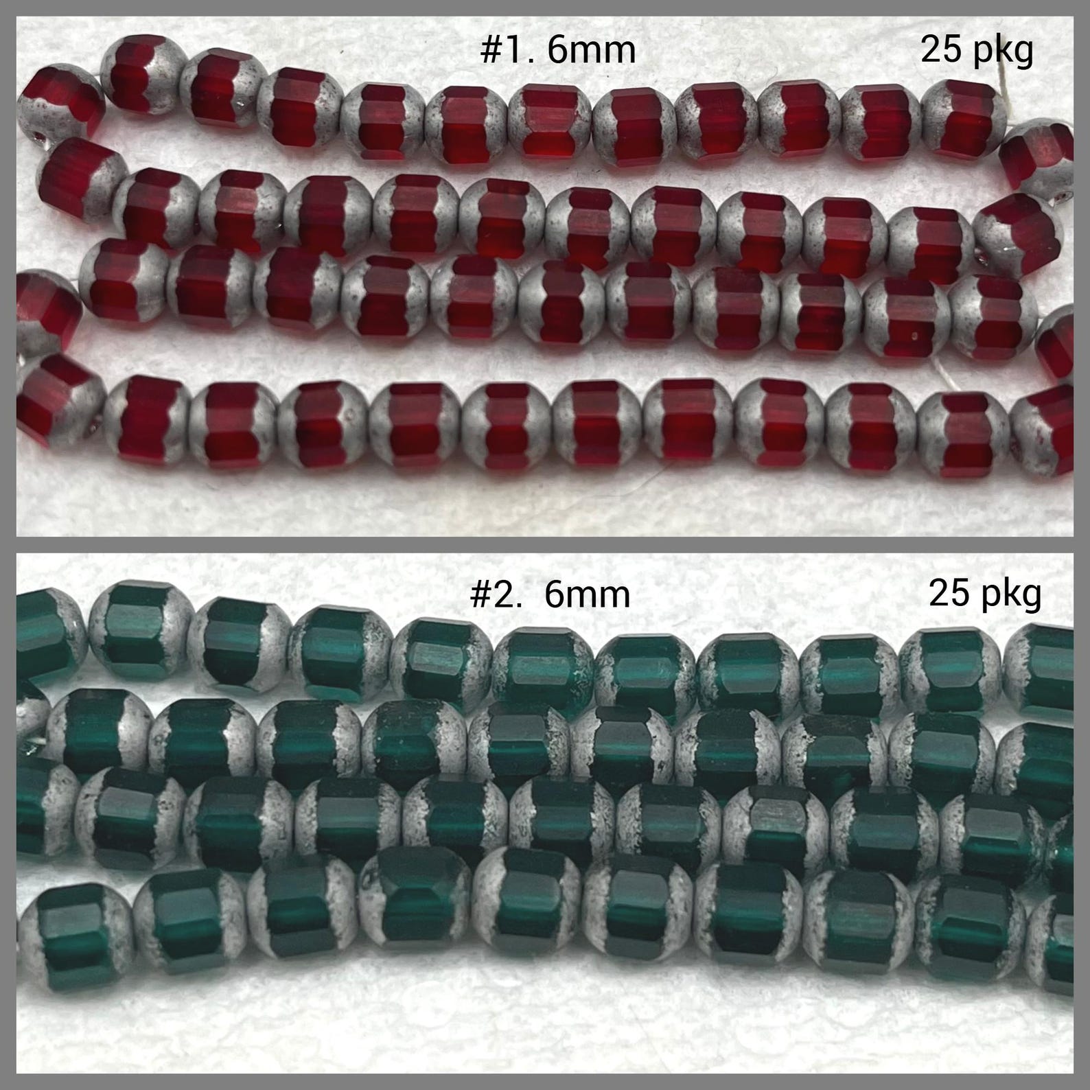 25-vintage Czech Smooth End Cathedral Beads – 6mm Fire-polished Glass ...