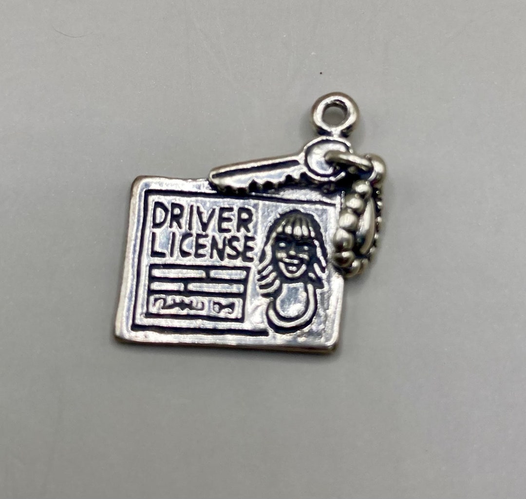 Sterling Silver Driver License and Keys - Etsy