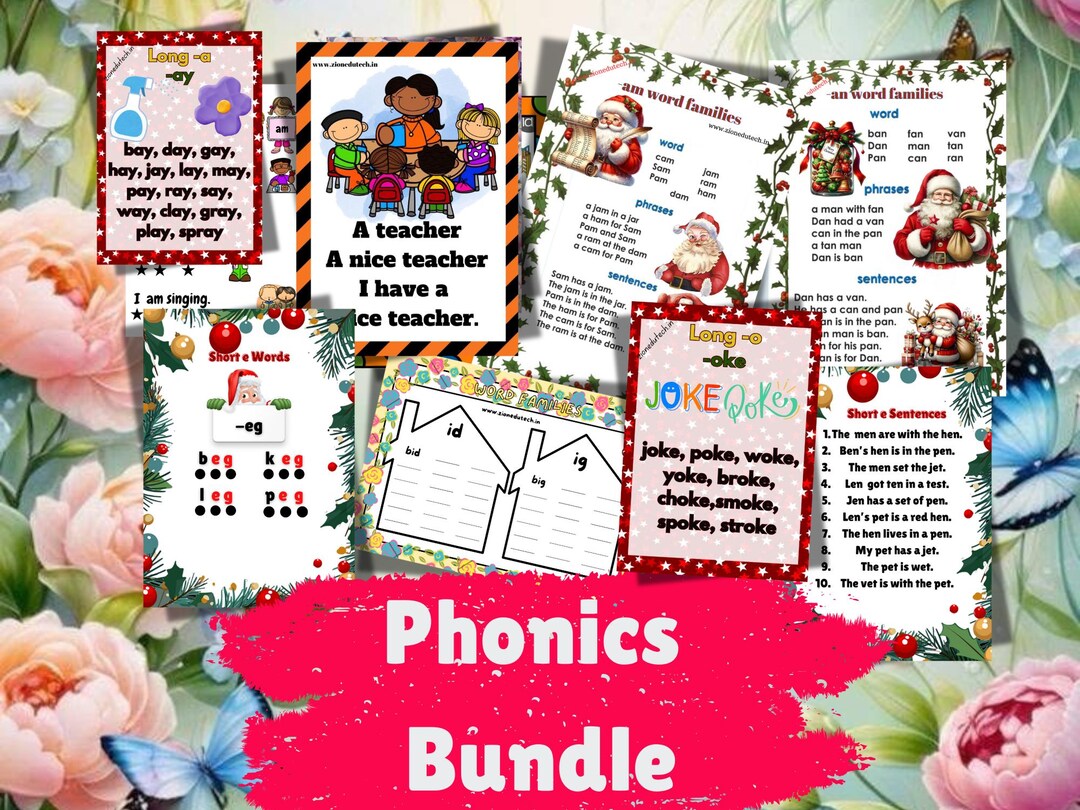 Phonics Bundle | Consonants | Digraph | Trigraph| CVC Words| CVCC Words ...