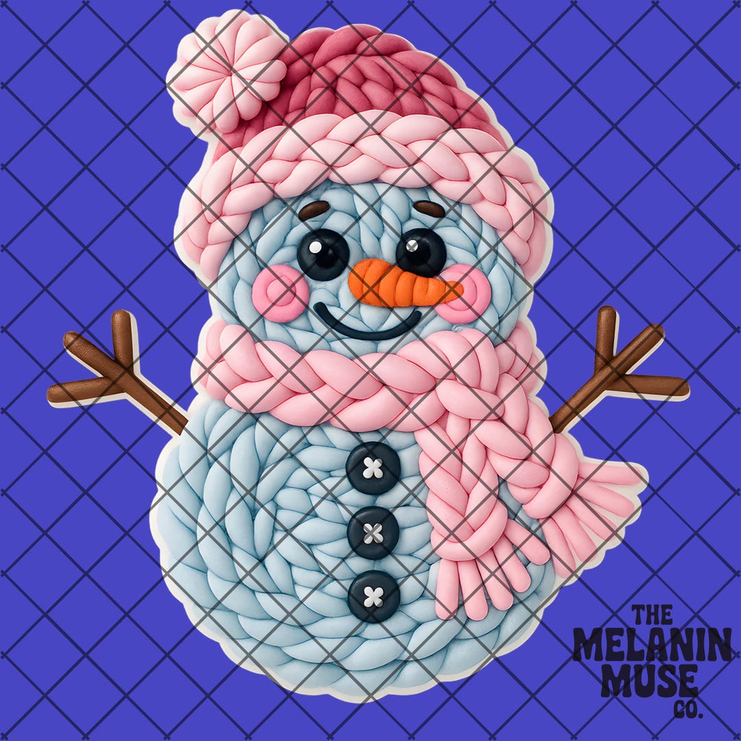 3D Puff Snowman PNG | Winter Knit Snowman Clipart | Cute Christmas ...