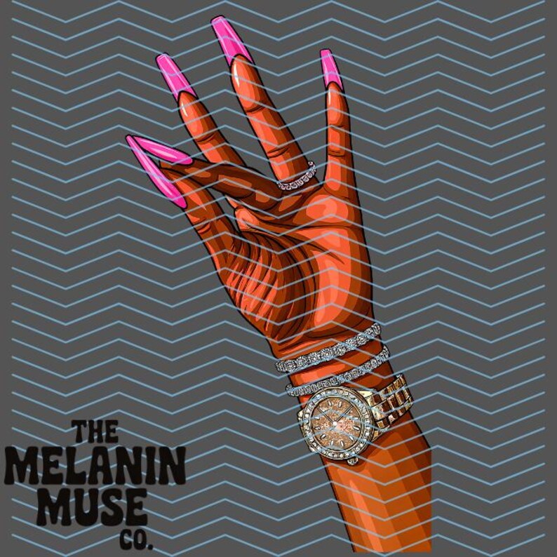 Sassy Black Girl PNG Bundle: Clock That Tea Design 4 Piece (digital ...