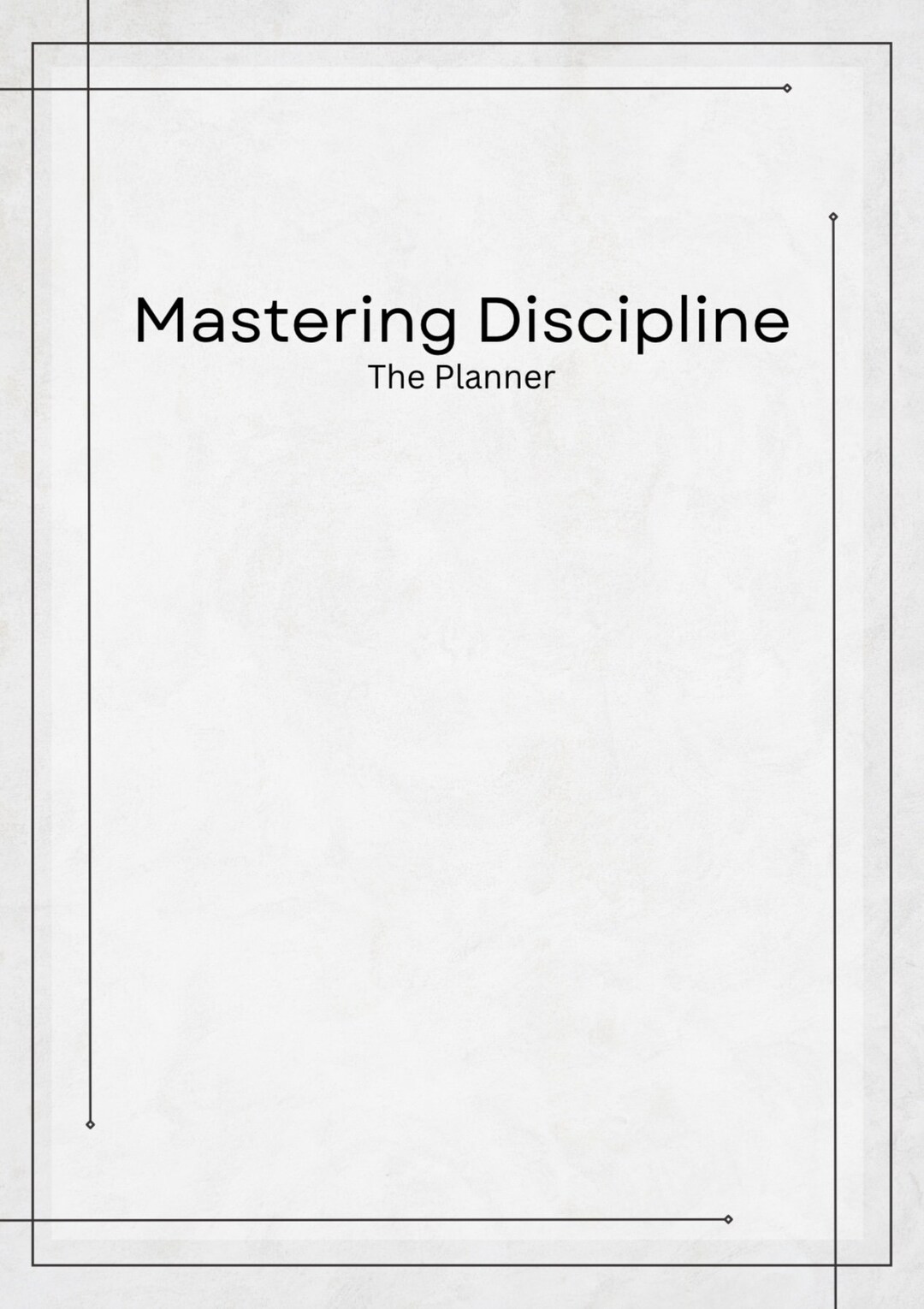 Mastering Discipline Planner - Etsy