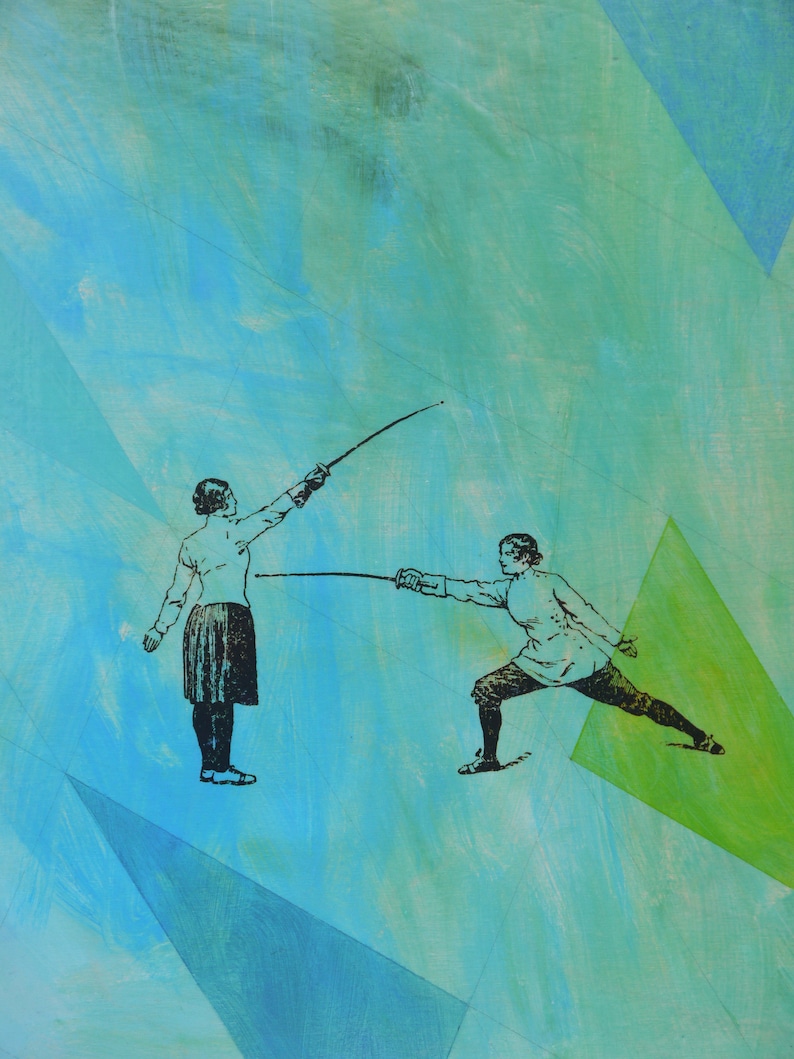 Original Fine Art Painting - Rapier Wit Meets Repartee - Wall Decor by ...