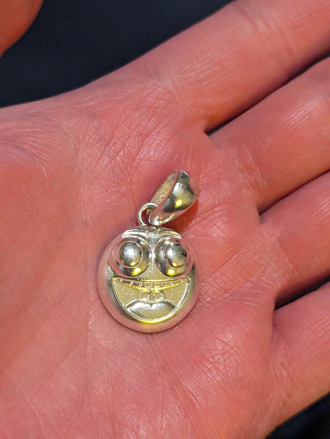 Emoji Comic Face Pendant Made of 925 Sterling Silver. - Etsy