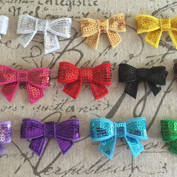 Mini Sequin Bow - Etsy