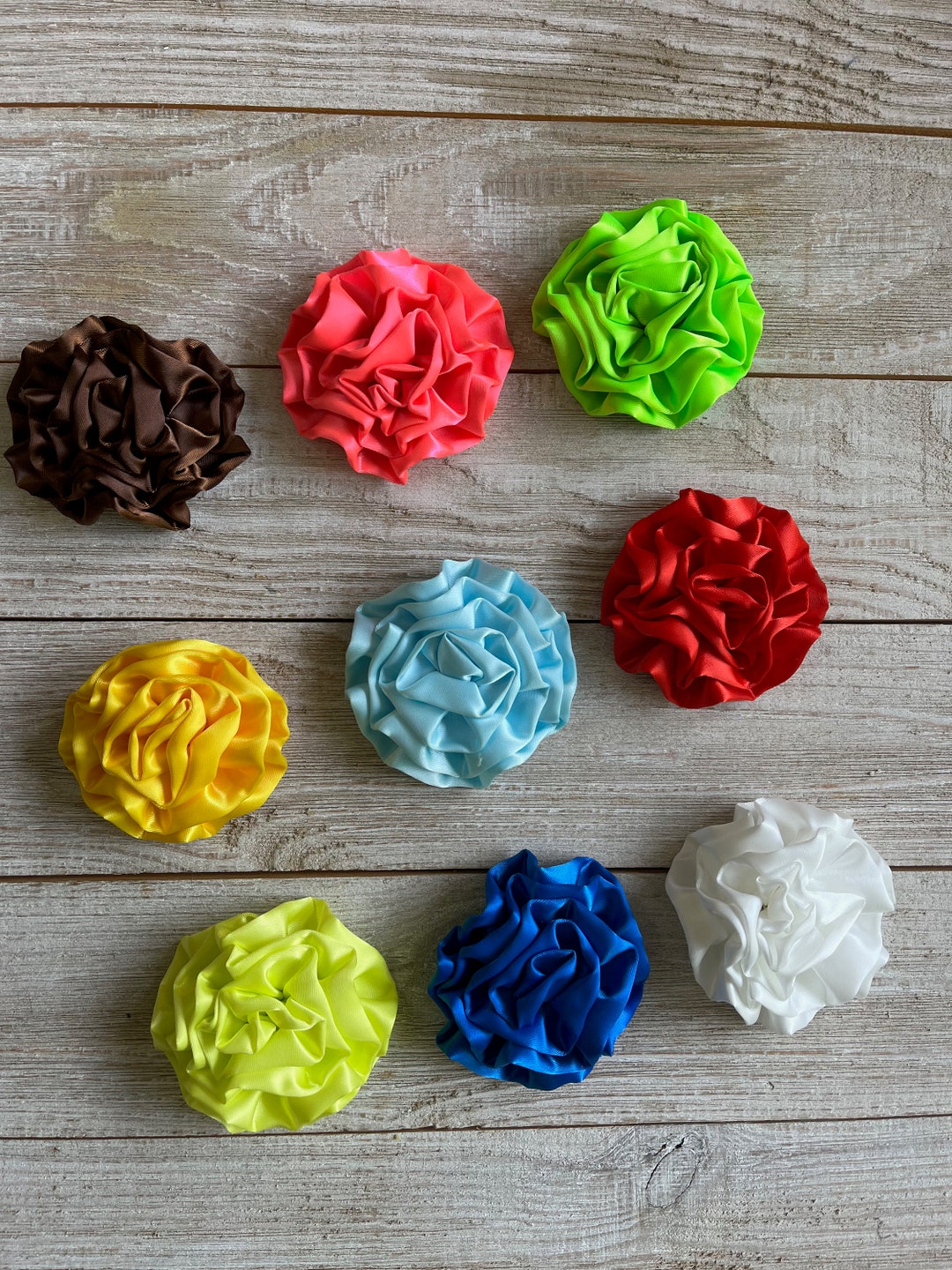 Sale-satin Rosettes--3 Inches-set of 3--many Color Choices - Etsy