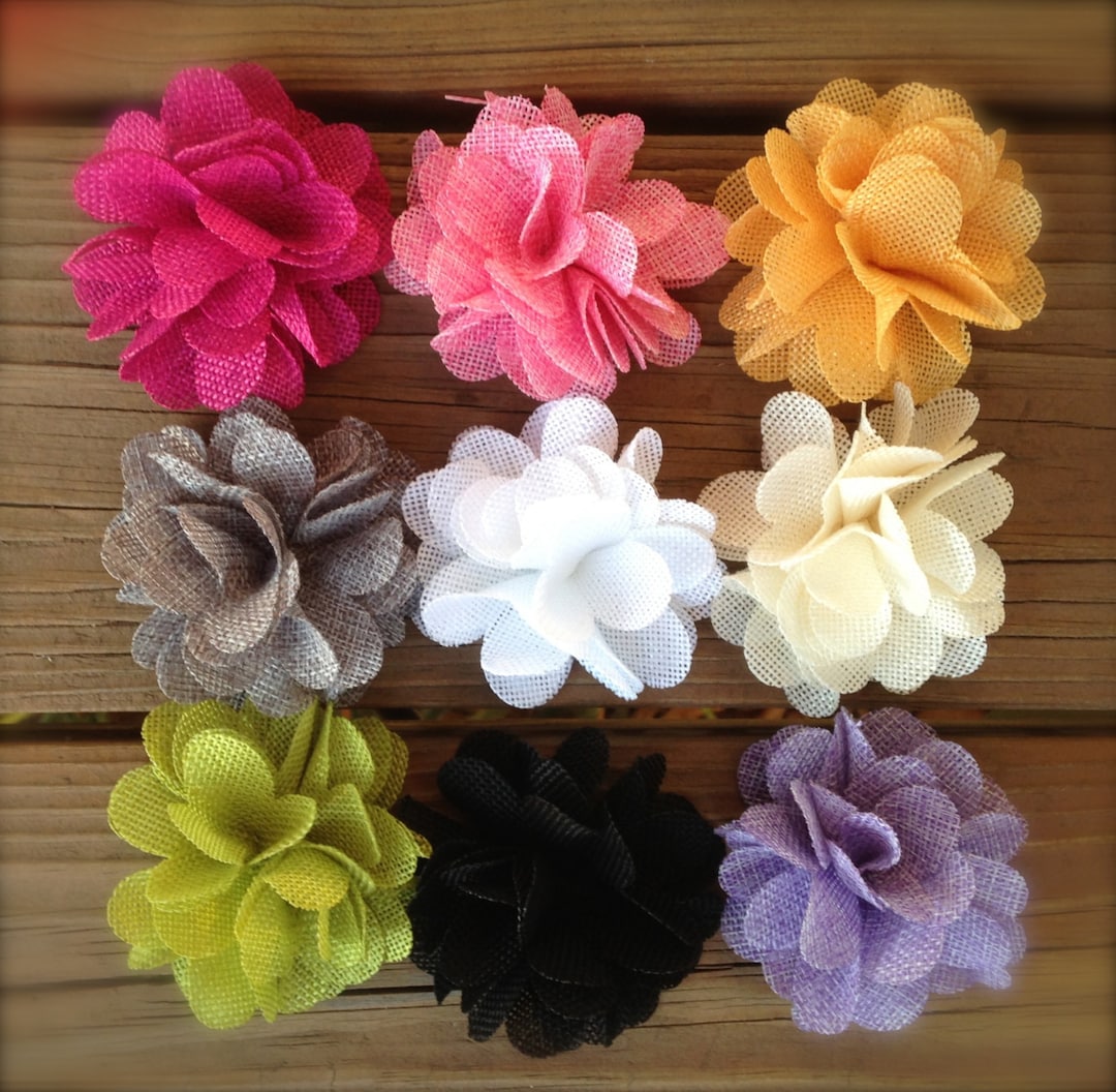 LINEN FLOWERS 3 Inches-choose 6 Colors - Etsy