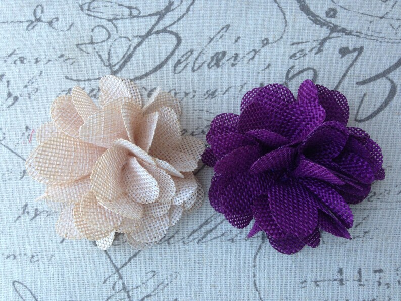 SALELINEN FLOWERS 3 inches-Choose 6 colors | Etsy